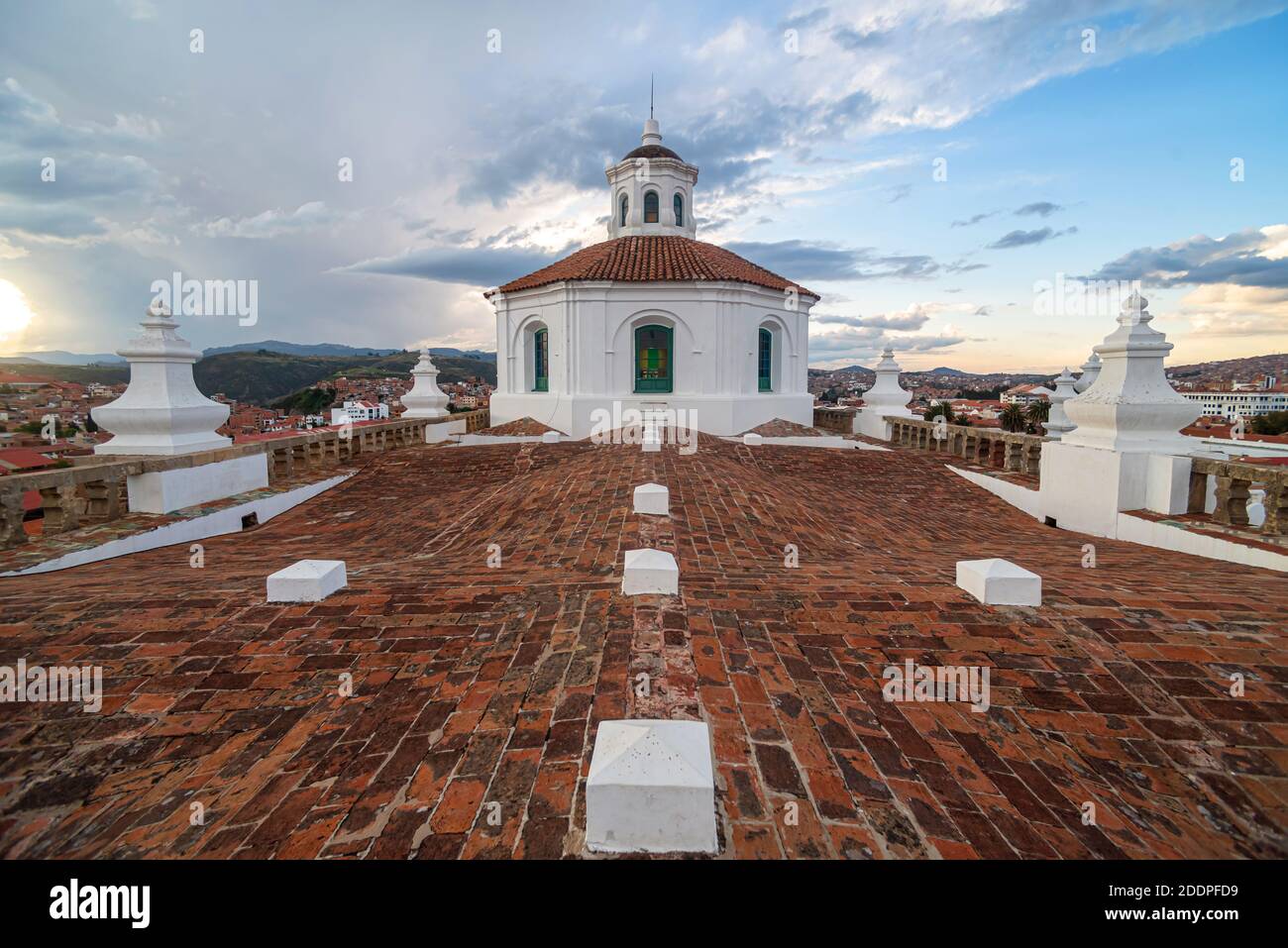 View of Felipe Neri monastery rooftop in Sucre, Bolivia Stock Photo - Alamy