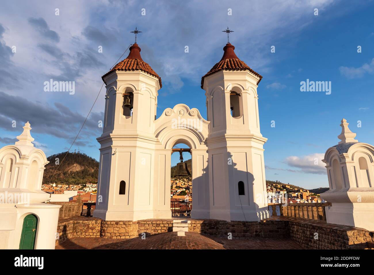 View of Felipe Neri monastery rooftop in Sucre, Bolivia Stock Photo - Alamy