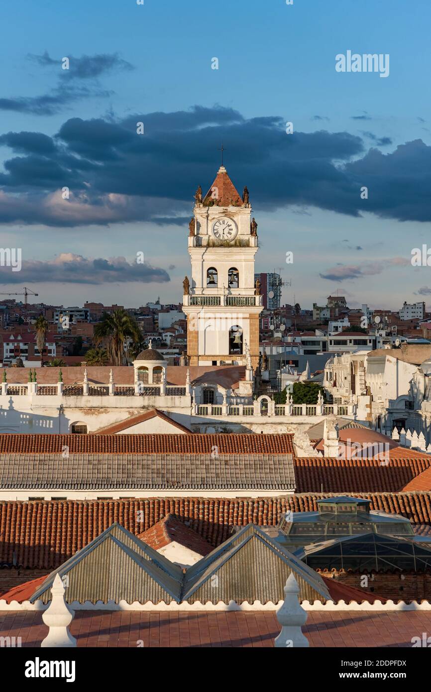 View of Felipe Neri monastery rooftop in Sucre, Bolivia Stock Photo - Alamy