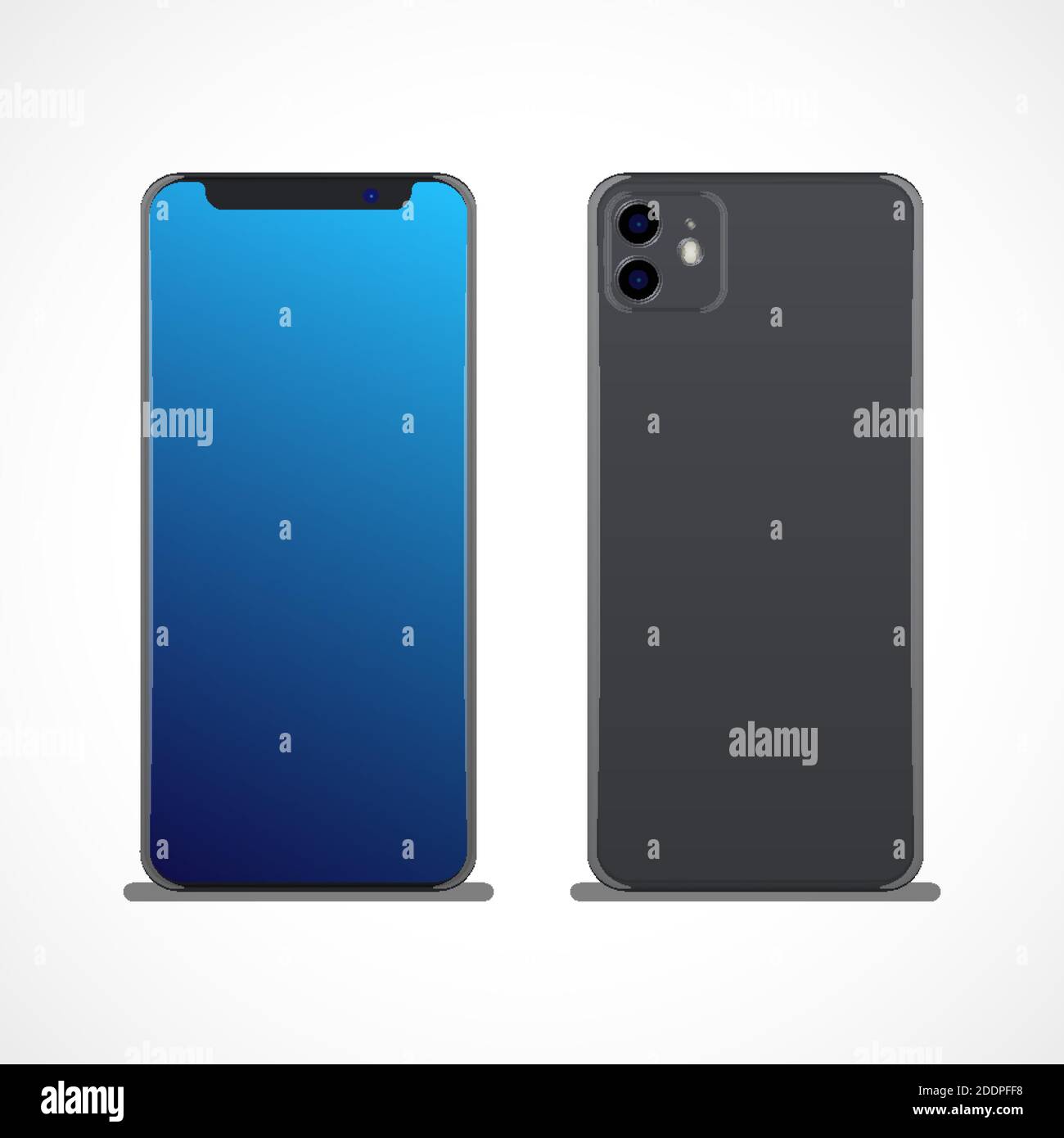 Realistic design smartphone with two cameras Vector illustration Stock ...