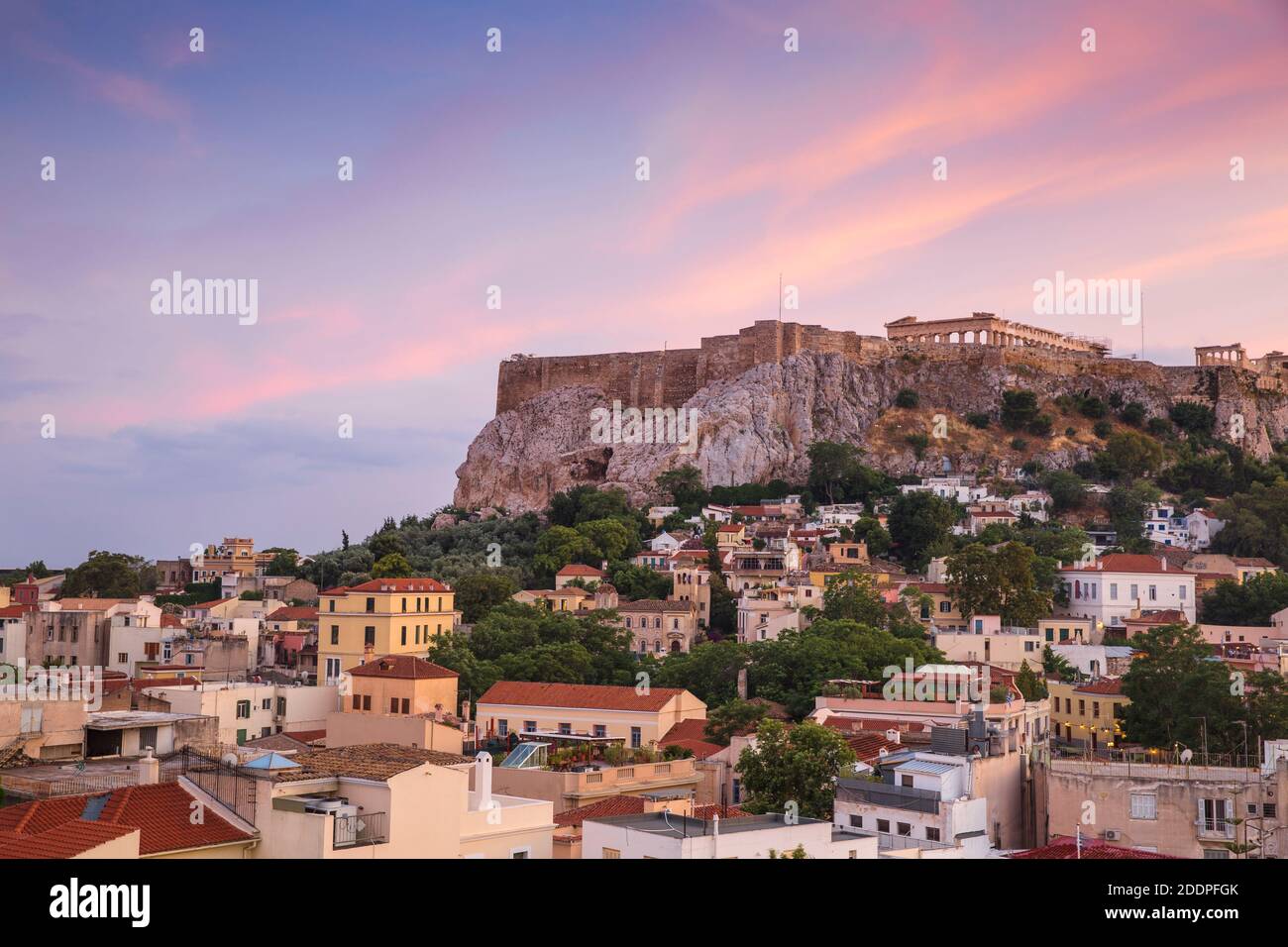 Greece, Attica, Athens, View of Plaka and The Acropolis Stock Photo - Alamy