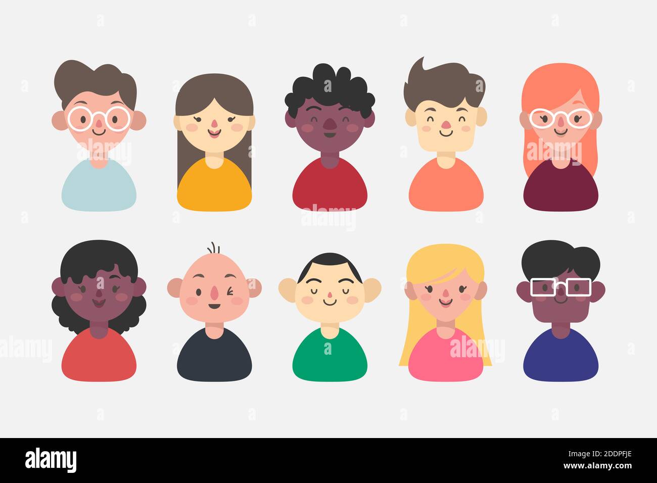 Pack of people avatars Vector illustration Stock Vector Image & Art - Alamy