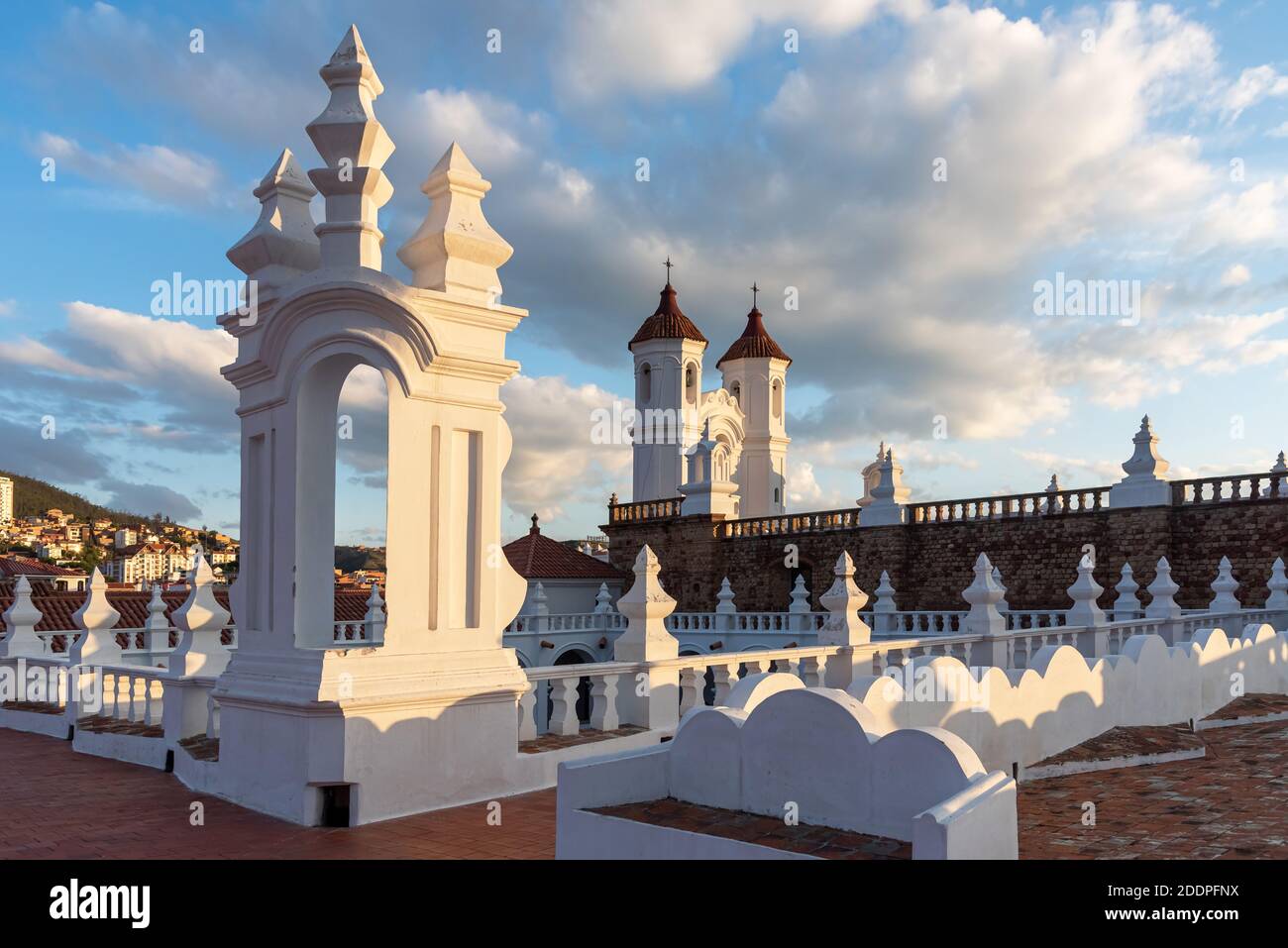 View of Felipe Neri monastery rooftop in Sucre, Bolivia Stock Photo - Alamy