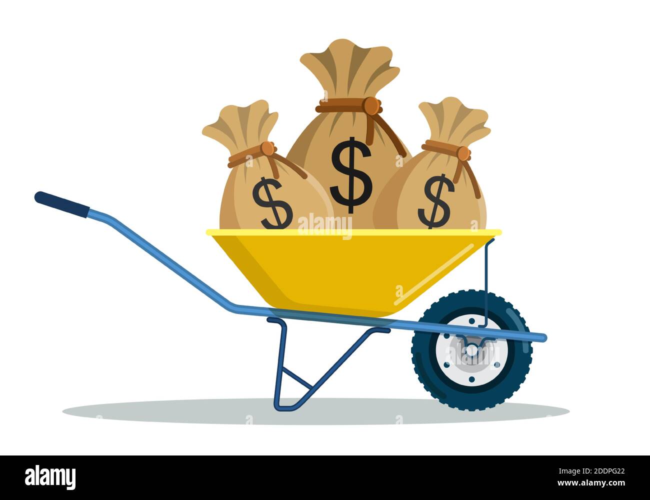 bag of money in a wheelbarrow Stock Vector Image & Art - Alamy