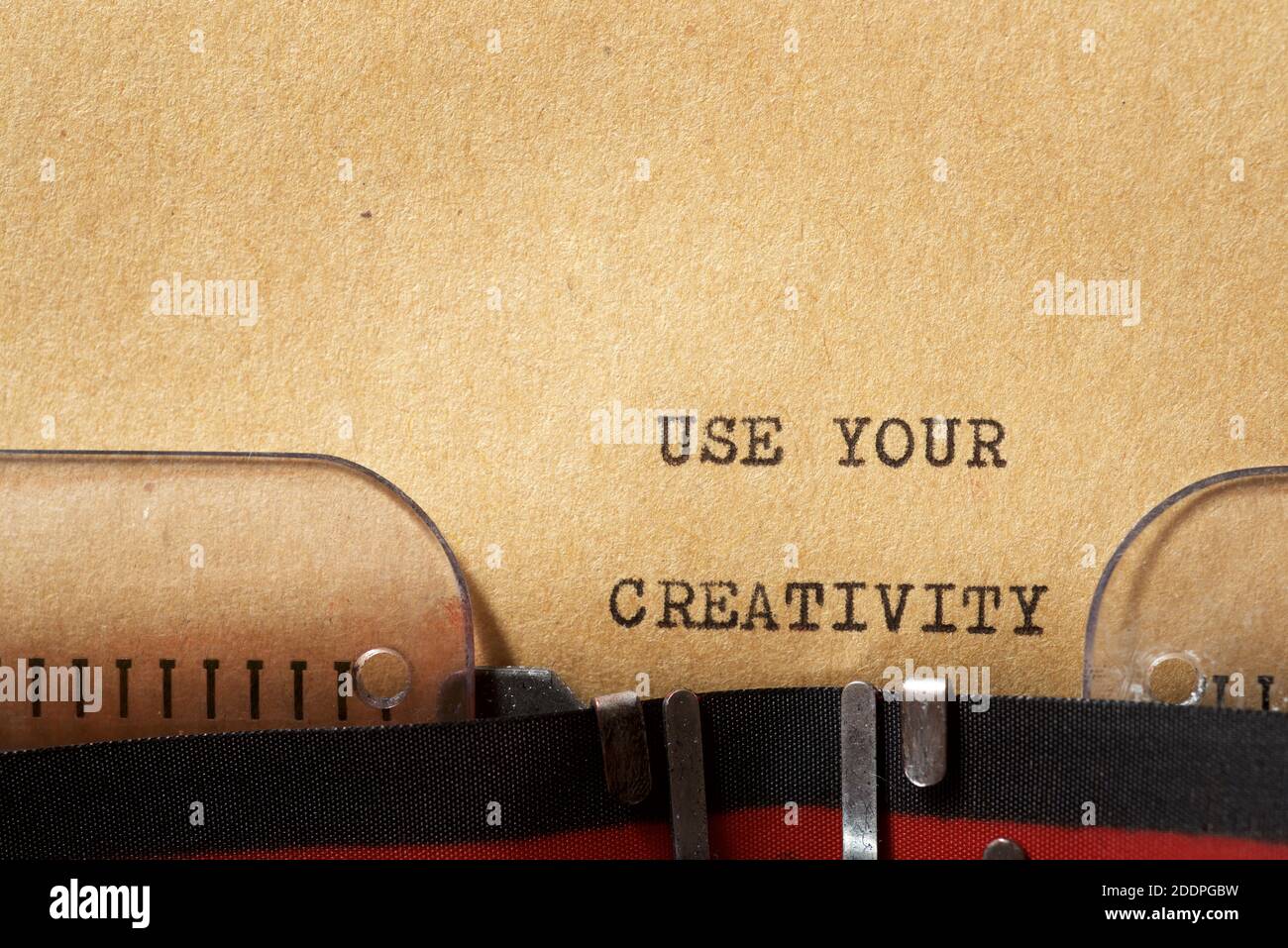 Use your creativity phrase written with a typewriter Stock Photo - Alamy