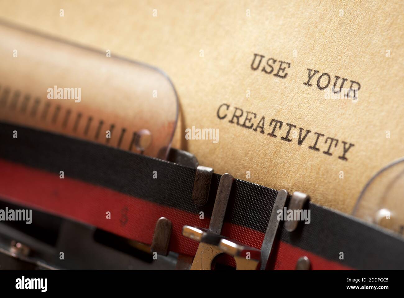 Use your creativity phrase written with a typewriter Stock Photo - Alamy