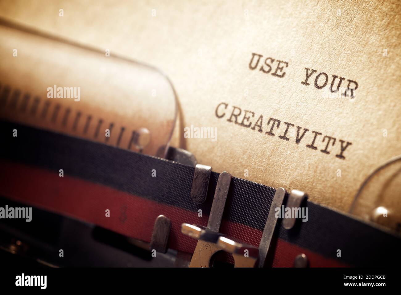 Use your creativity phrase written with a typewriter Stock Photo - Alamy