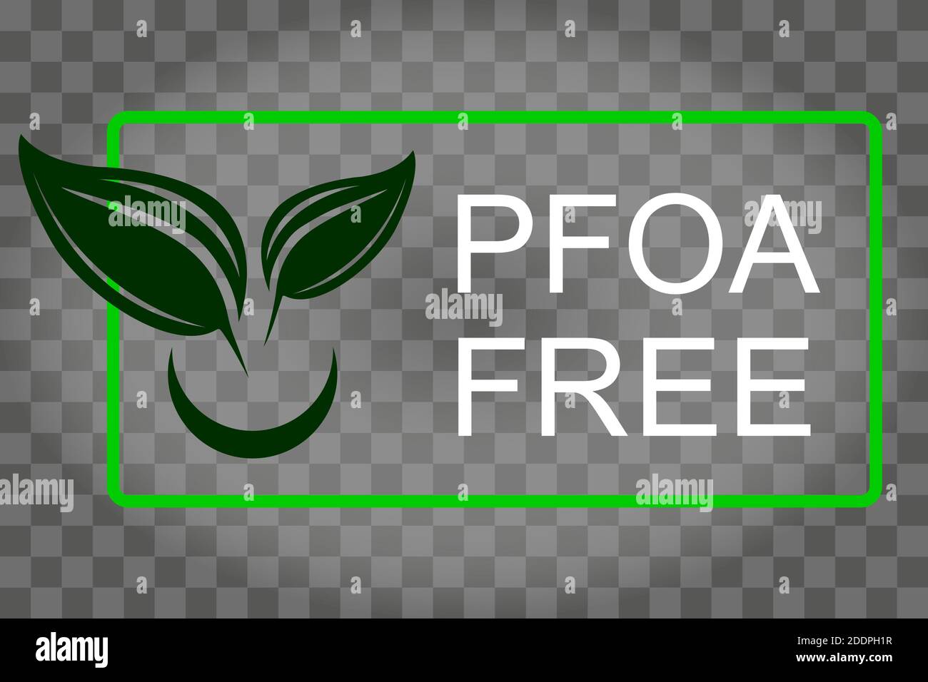 PFOA stamp Does not contain PFOA, safe for health. Flat style. On a ...