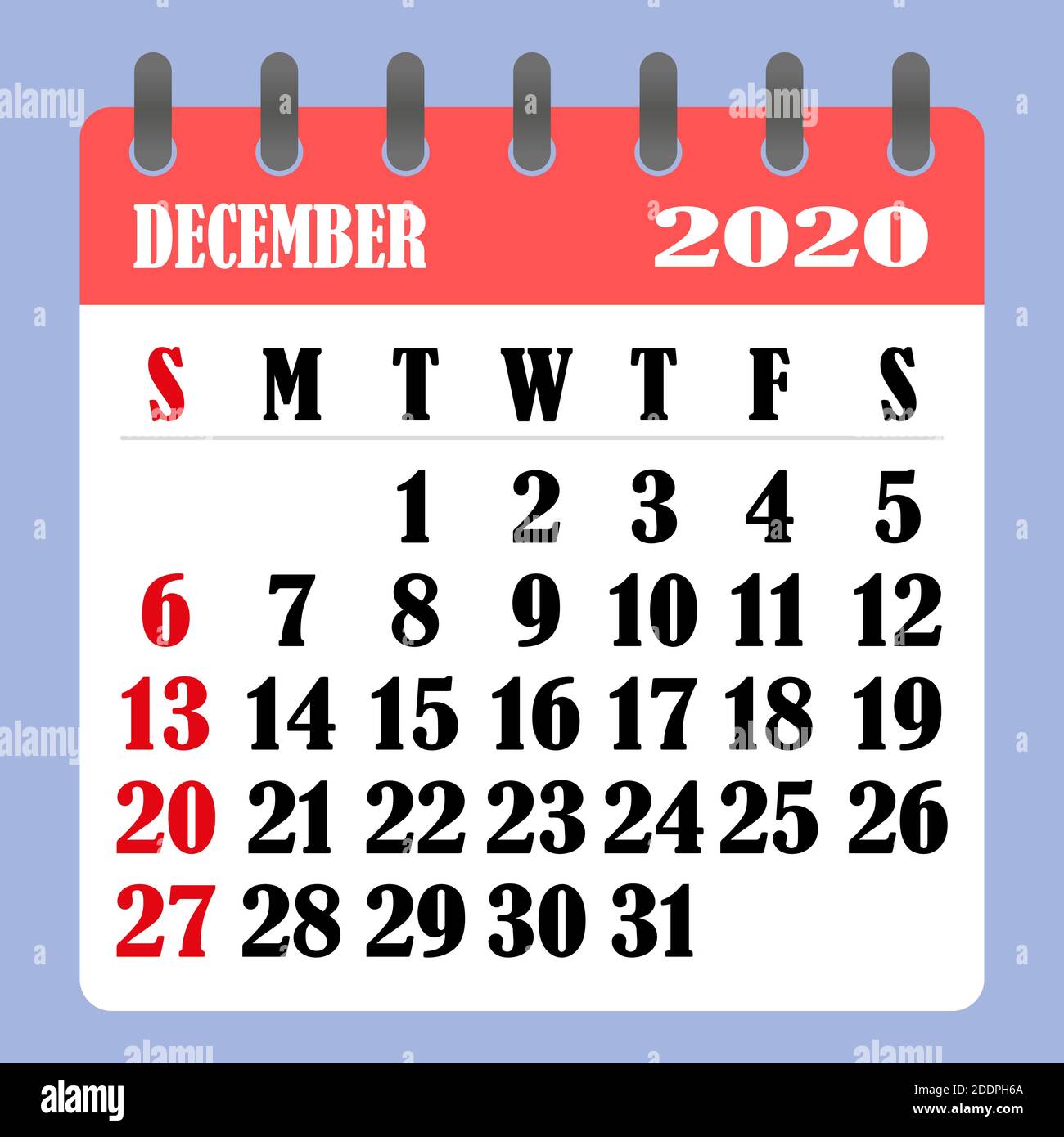 Sunday Calendar Clipart
