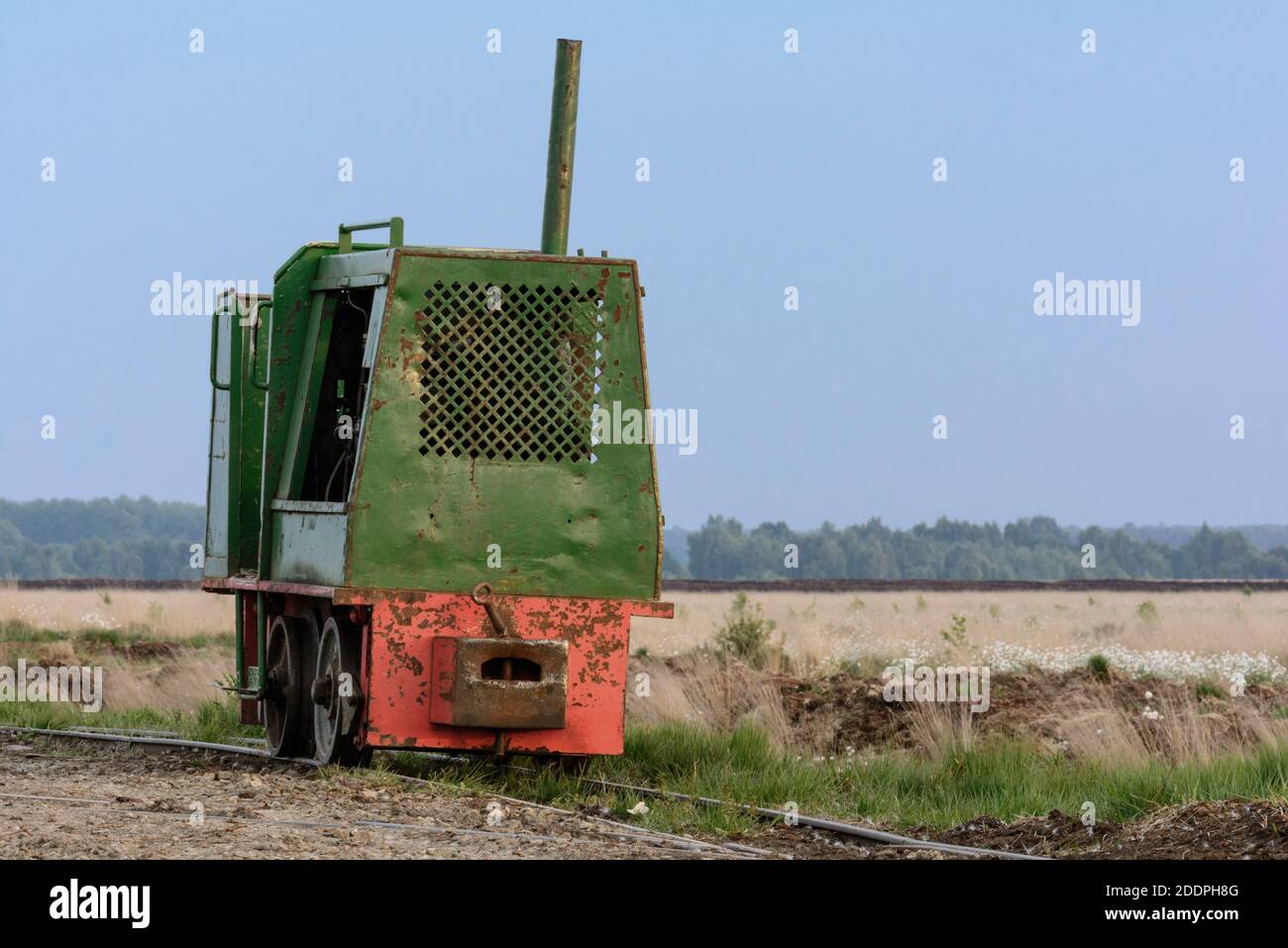 peat railway at a moor, Germany, Lower Saxony, Oldenburger Muensterland ...