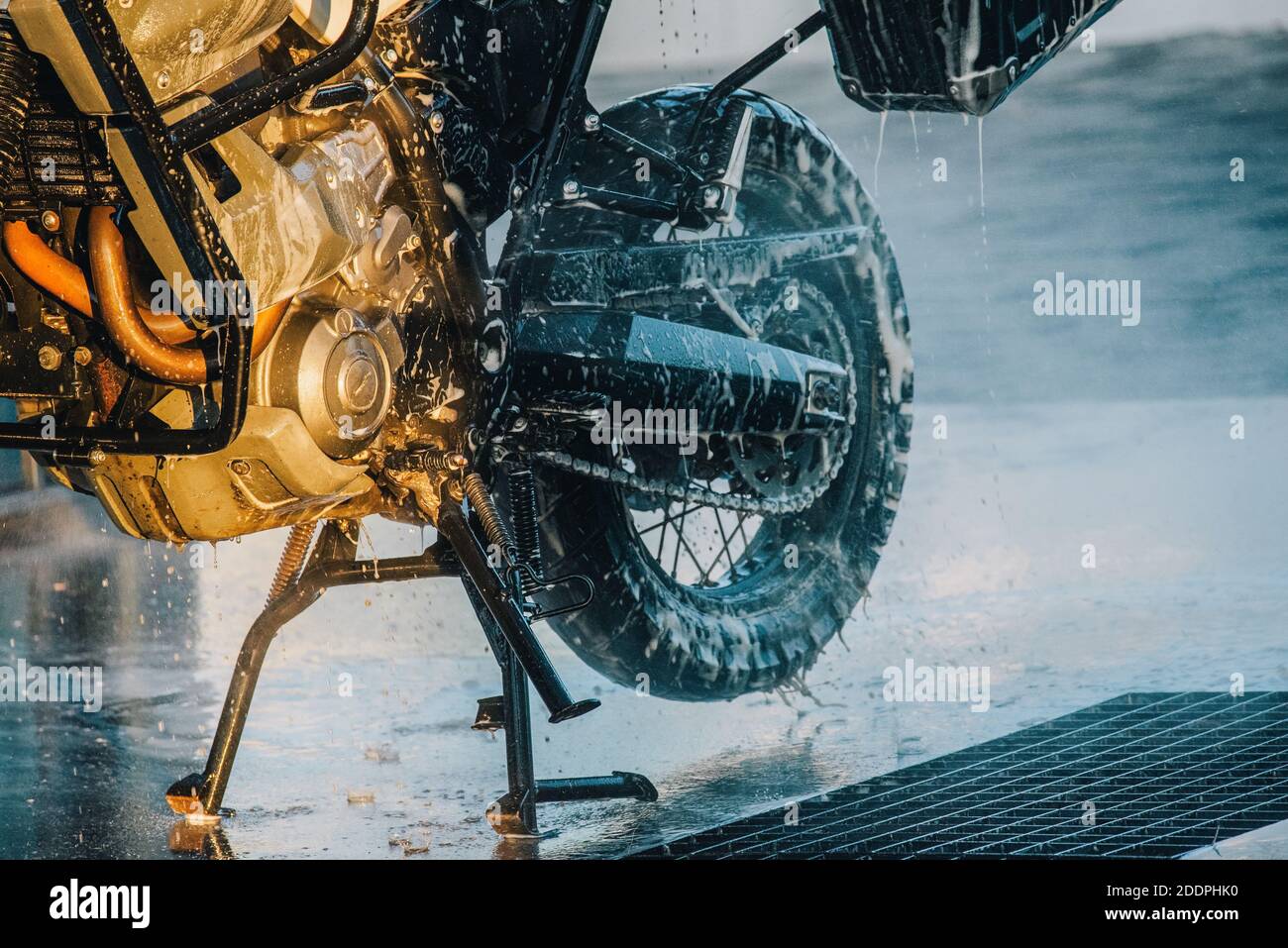 Motorbike washing series. Motorcycle wash Stock Photo - Alamy
