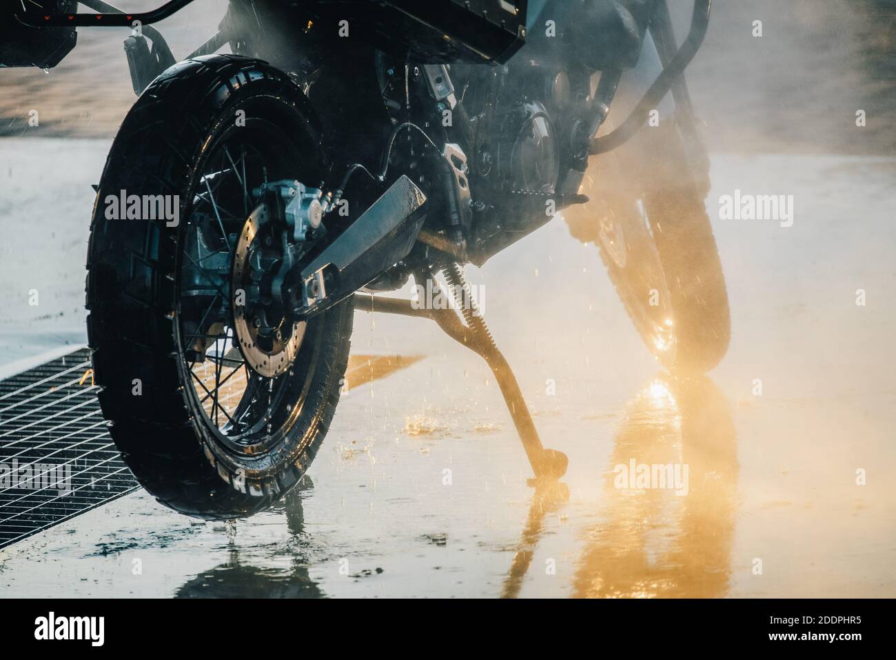 Motorbike washing series. Motorcycle wash Stock Photo - Alamy