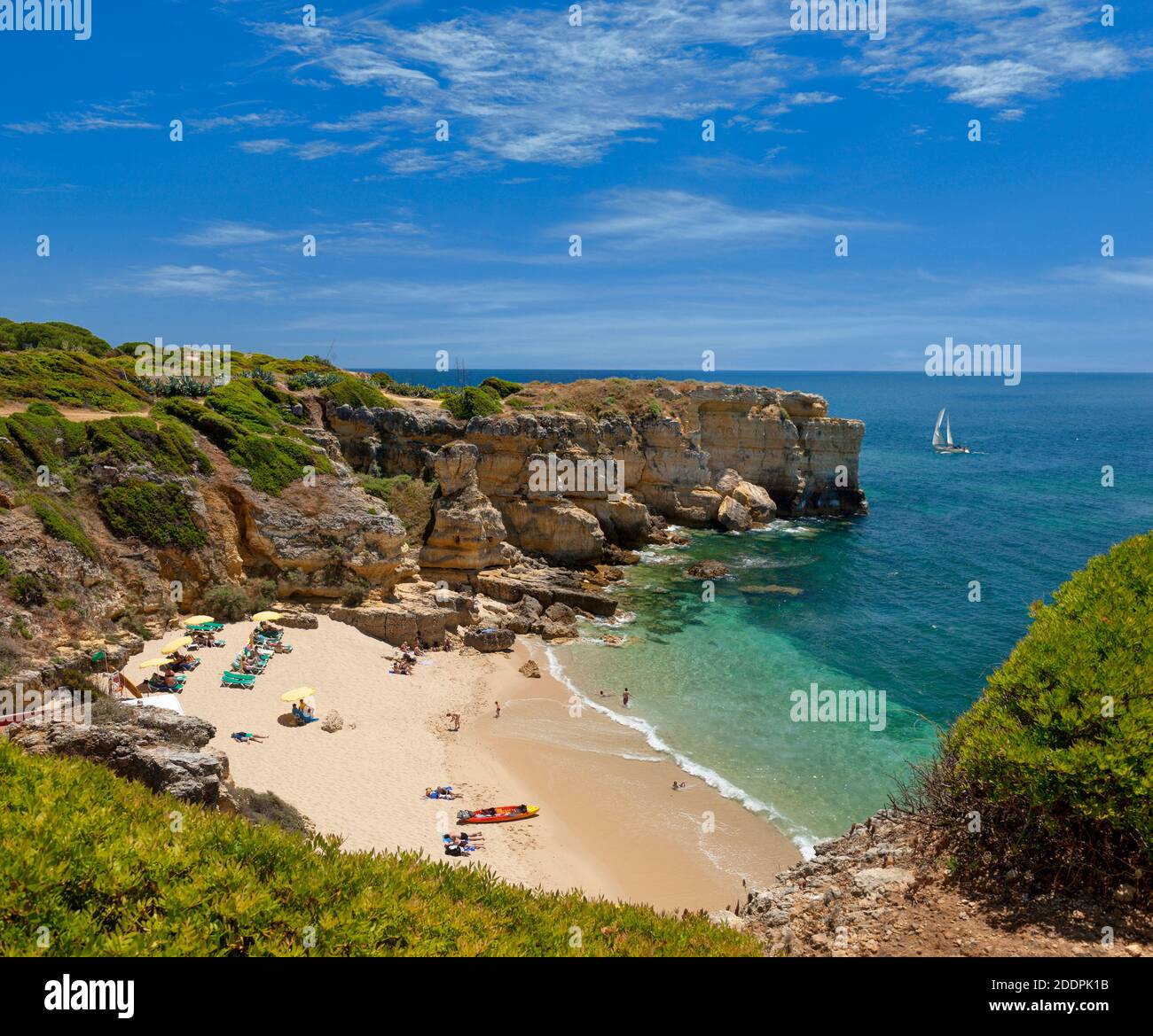 Portugal, the Algarve, Albufeira, Praia da coelha Stock Photo - Alamy