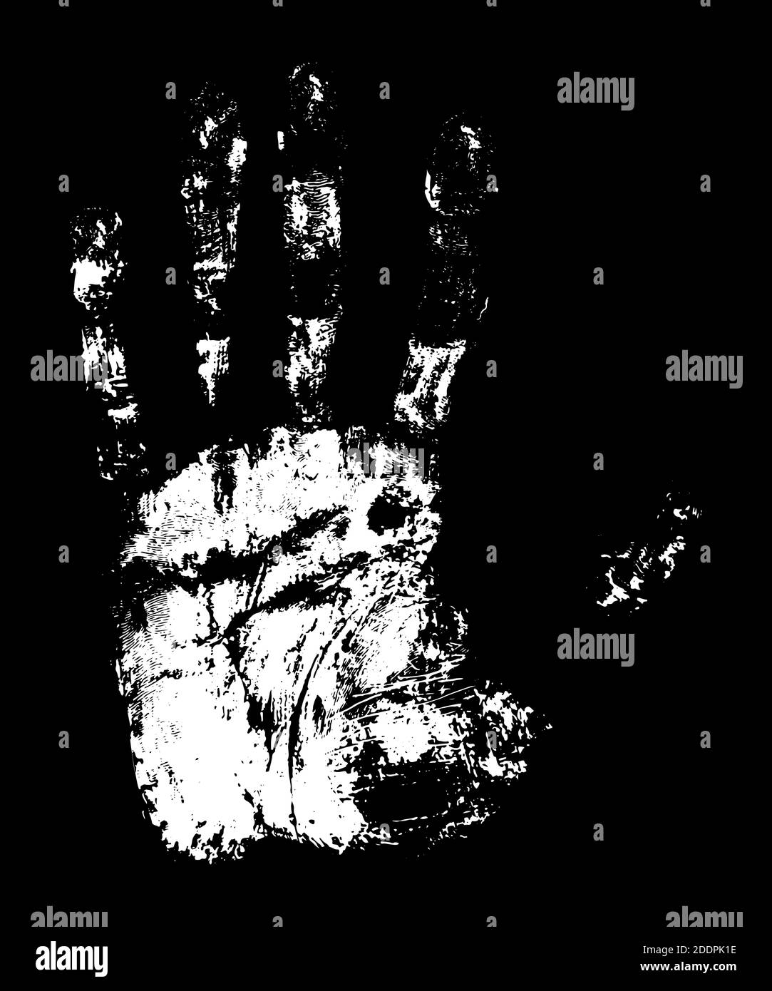 Handprint handprints Black and White Stock Photos & Images - Alamy