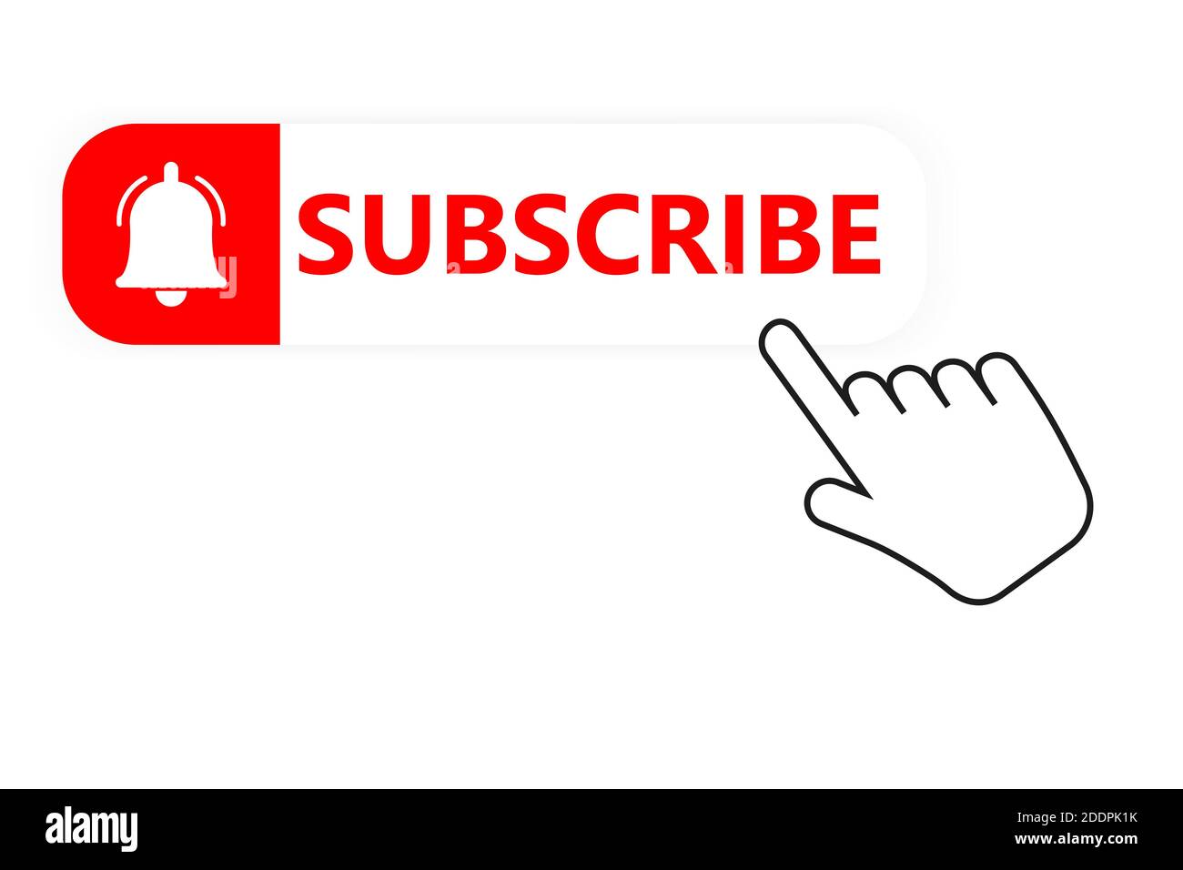 Social media subscription button. Subscribe to the video channel, blog ...