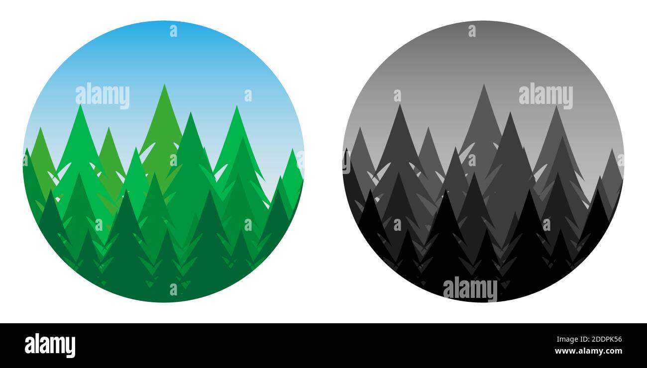Spruce logo template. Tree silhouette. Creative symbol for corporate ...