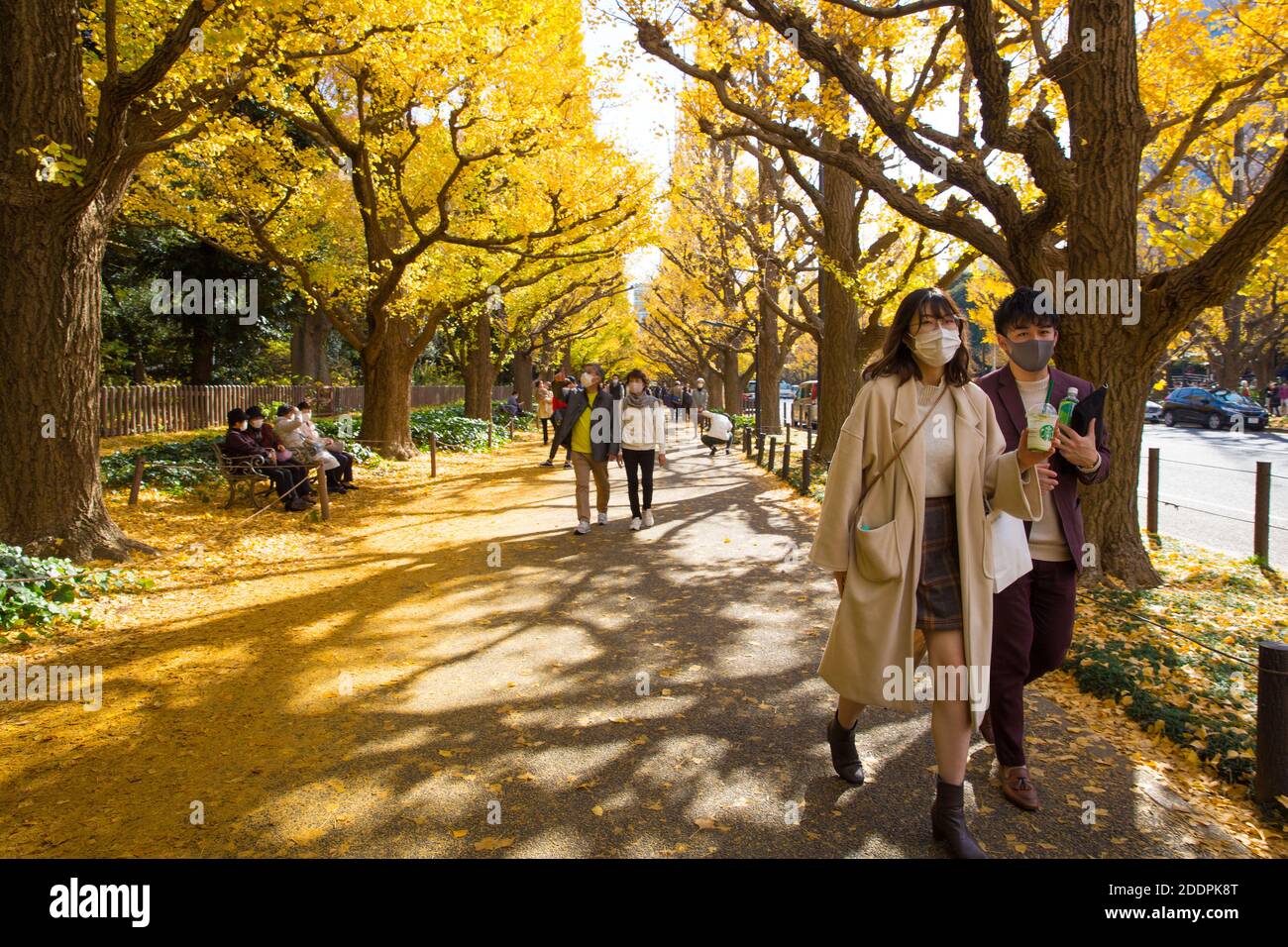 Tokyo, Japan. 26th Nov, 2020. Pedestrians wearing face masks as a ...