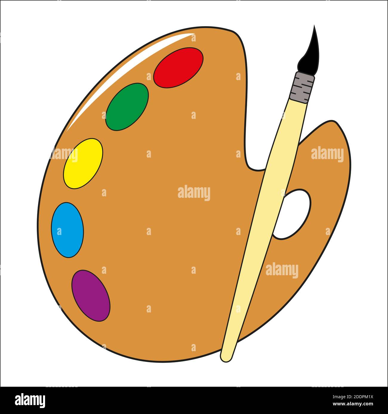 Art Palette And Brush Drawing at Sam Moonlight blog