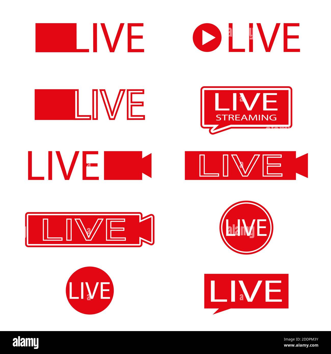Live stream video icons Stock Vector Images - Alamy