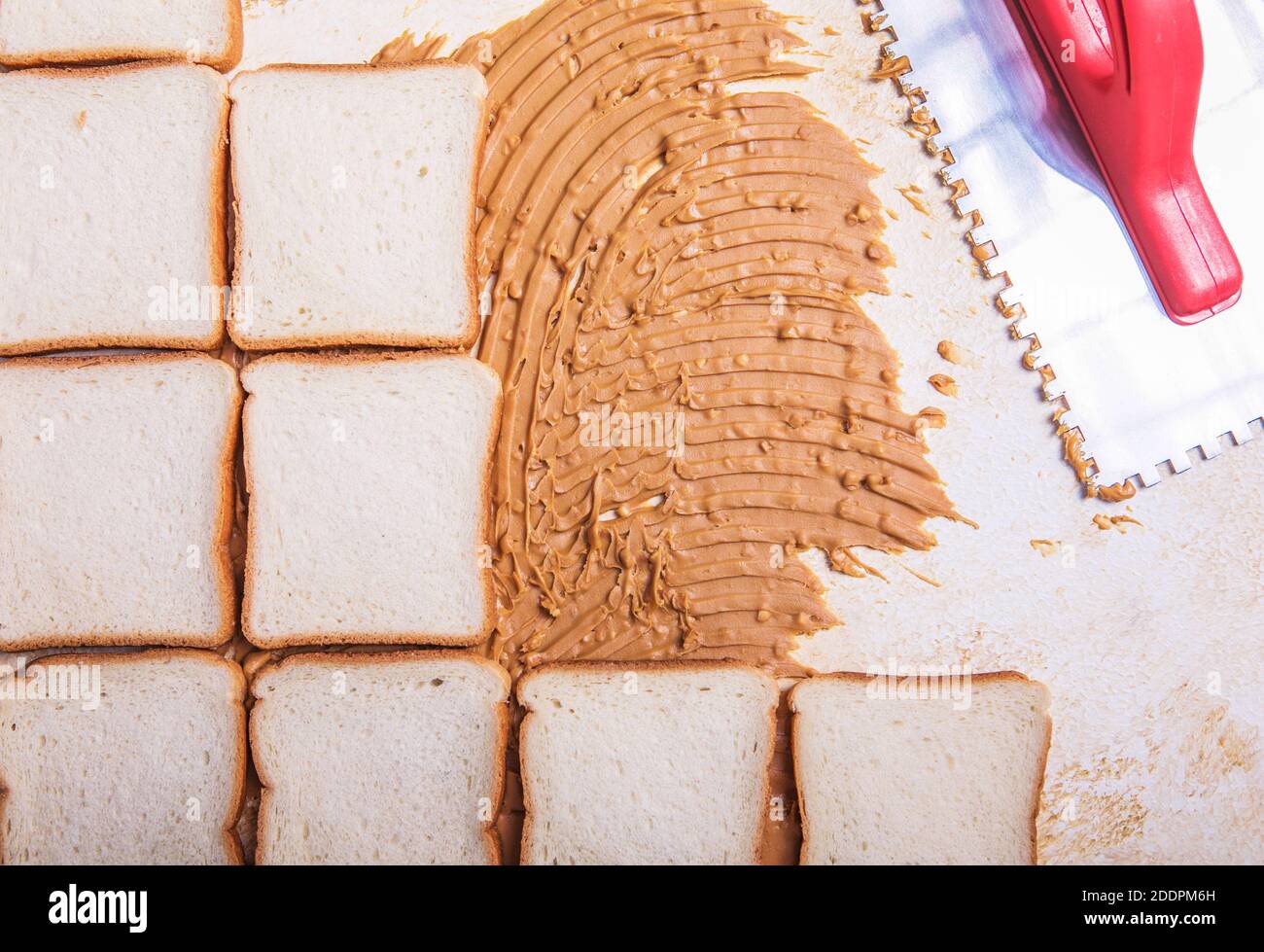 Architect bread with peanut butter character and toasts. Toast - tiles ...