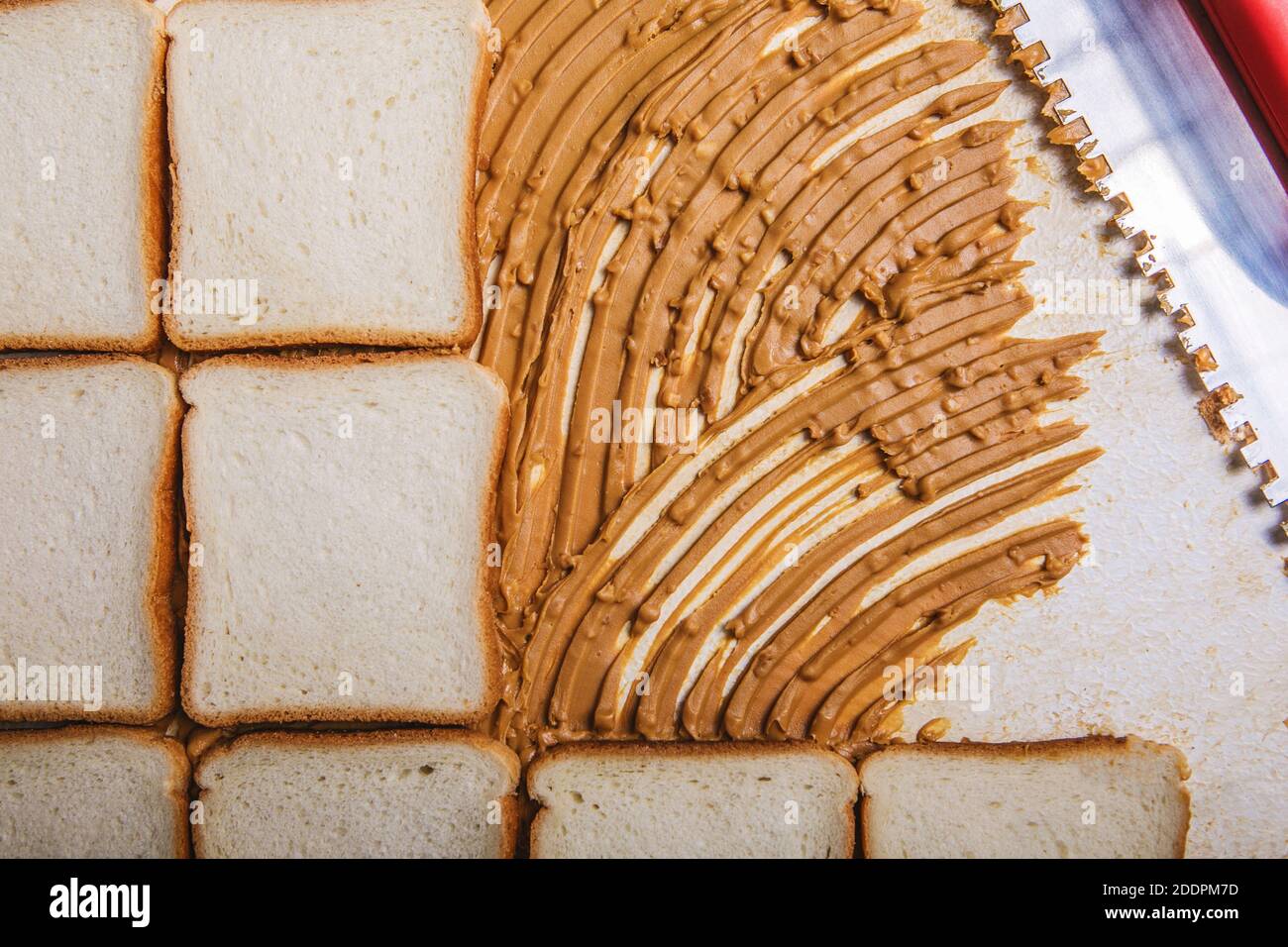 Architect bread with peanut butter character and toasts. Toast - tiles ...
