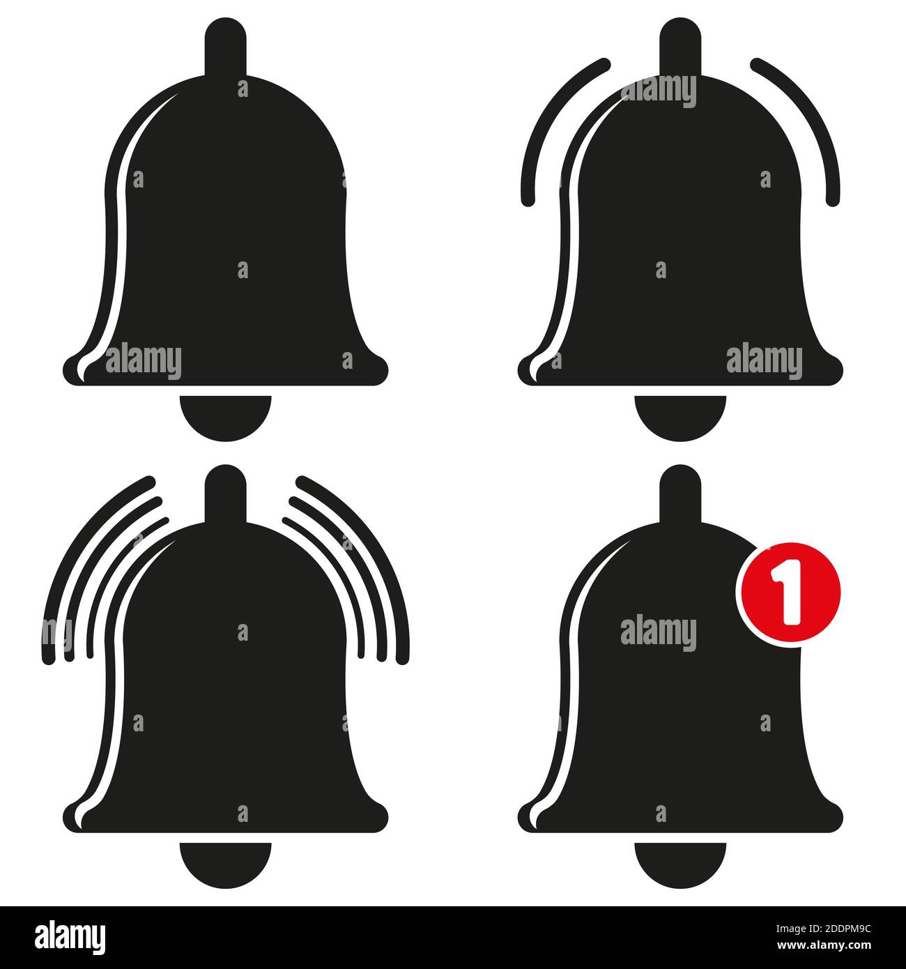 Message bell icon. Vector bells and alerts for counteracting offers of ...