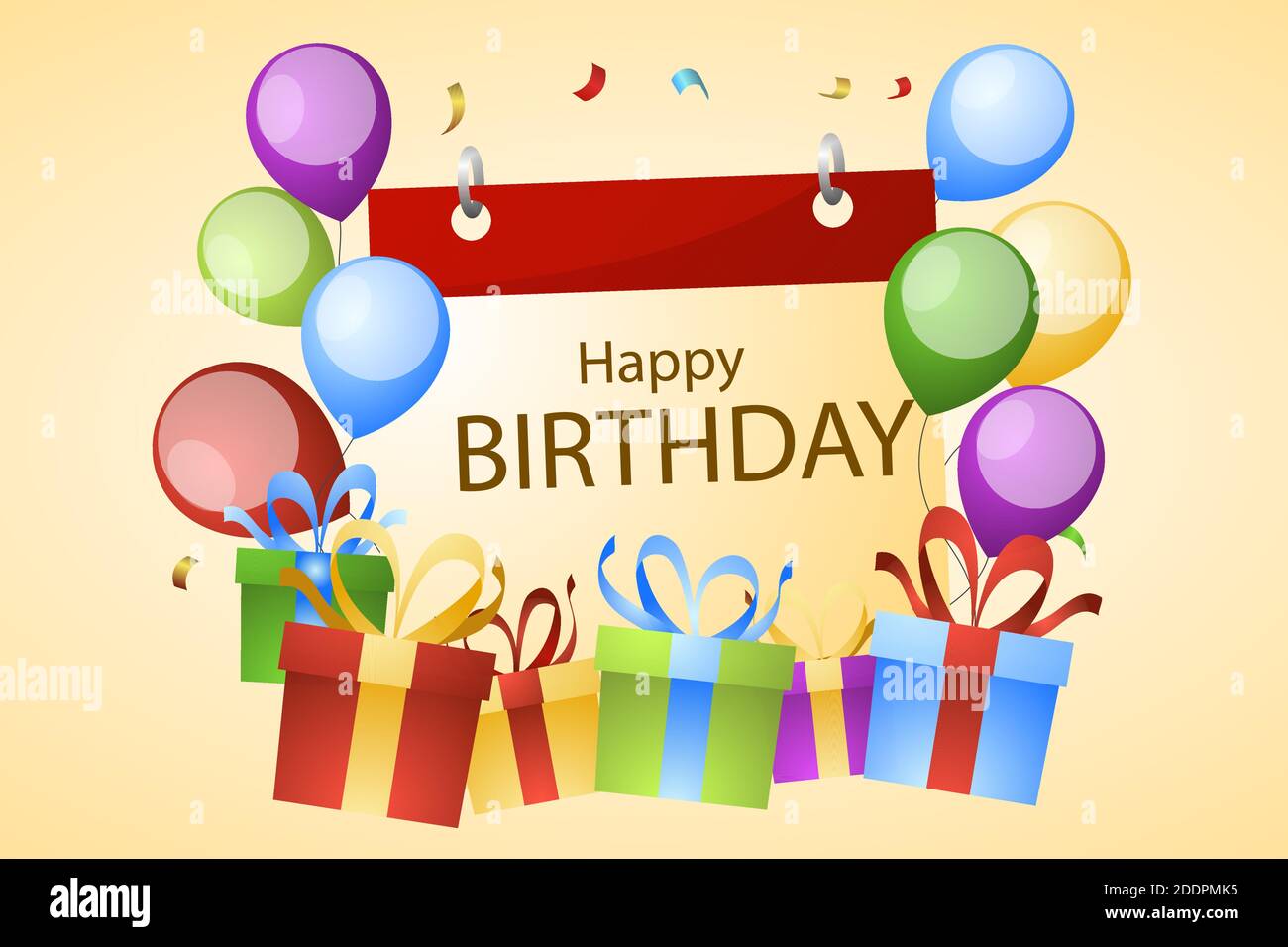 Realistic birthday background Vector illustration Stock Vector Image ...