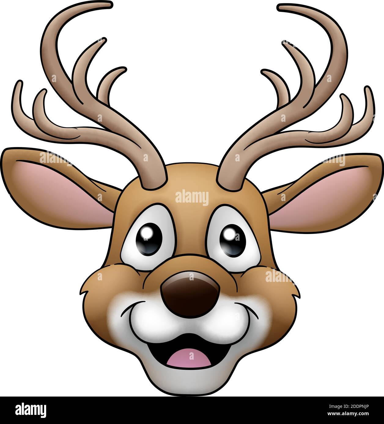Christmas Cartoon Reindeer Character Stock Vector Image & Art - Alamy
