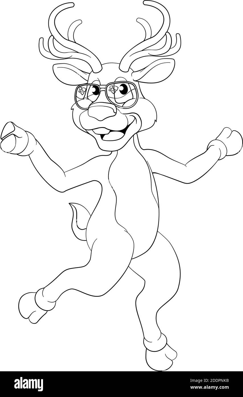 Christmas background in cartoon Black and White Stock Photos & Images ...