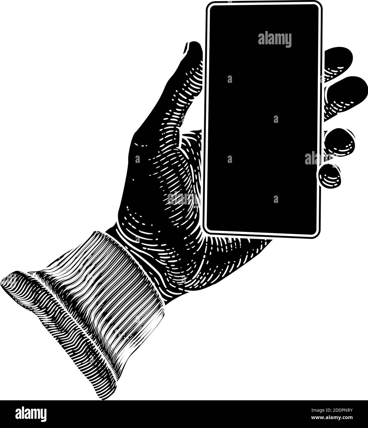 Smart phone hand close up Stock Vector Images - Alamy