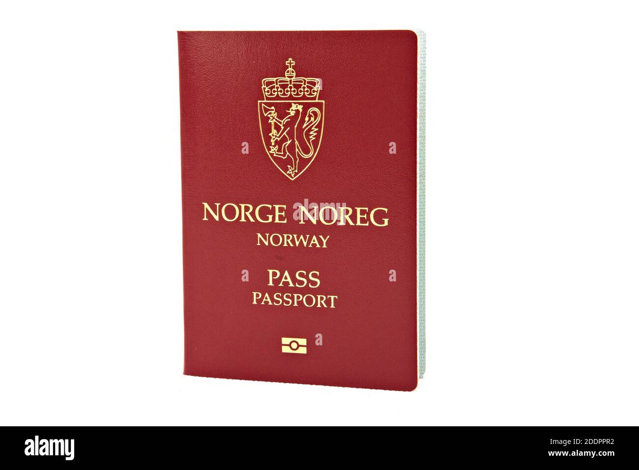 Norwegian passport isolated on white background Stock Photo - Alamy