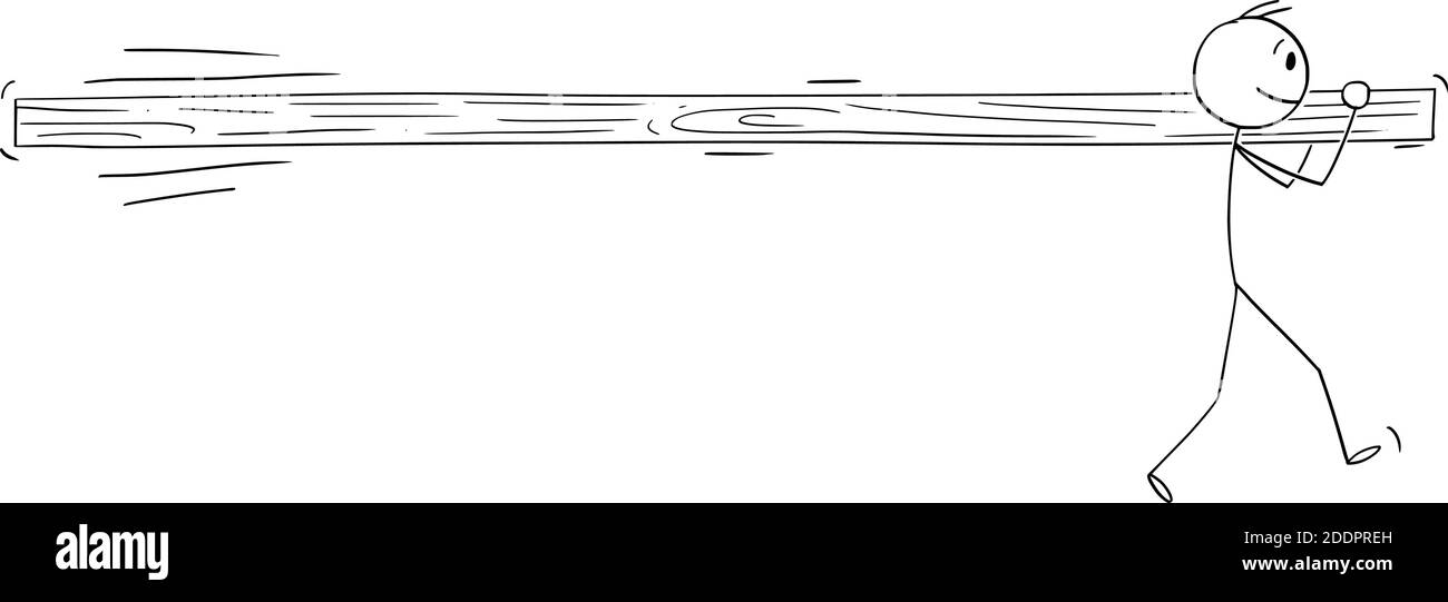 Vector cartoon stick figure illustration of one single individual man ...