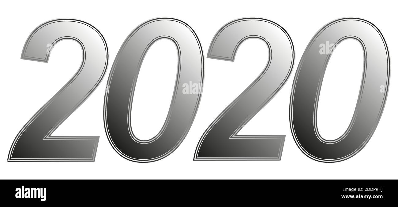 New Year 2020 holiday labels isolated on white background. Vector ...