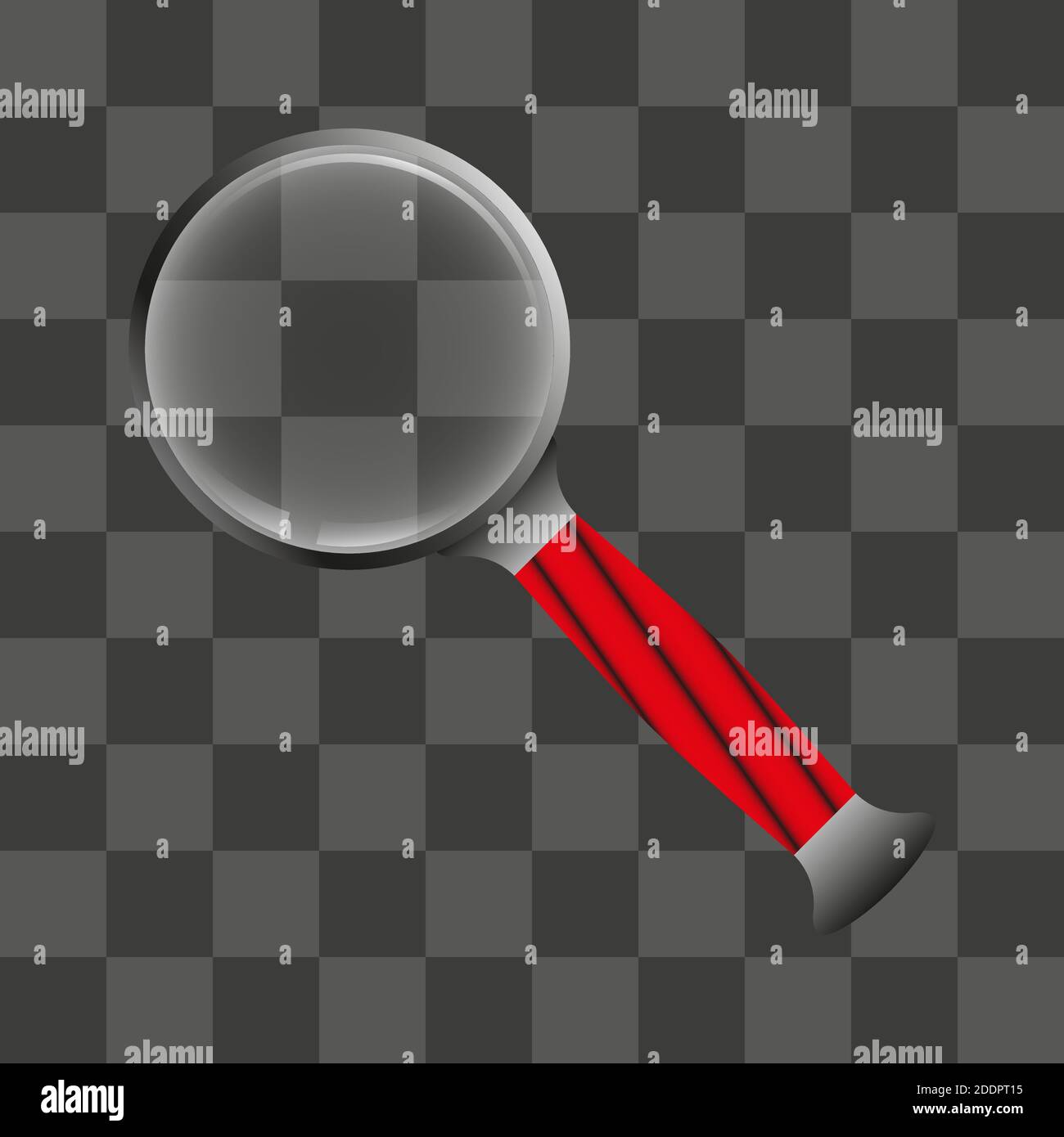 Realistic magnifying glass with transparent background. Magnifier or ...