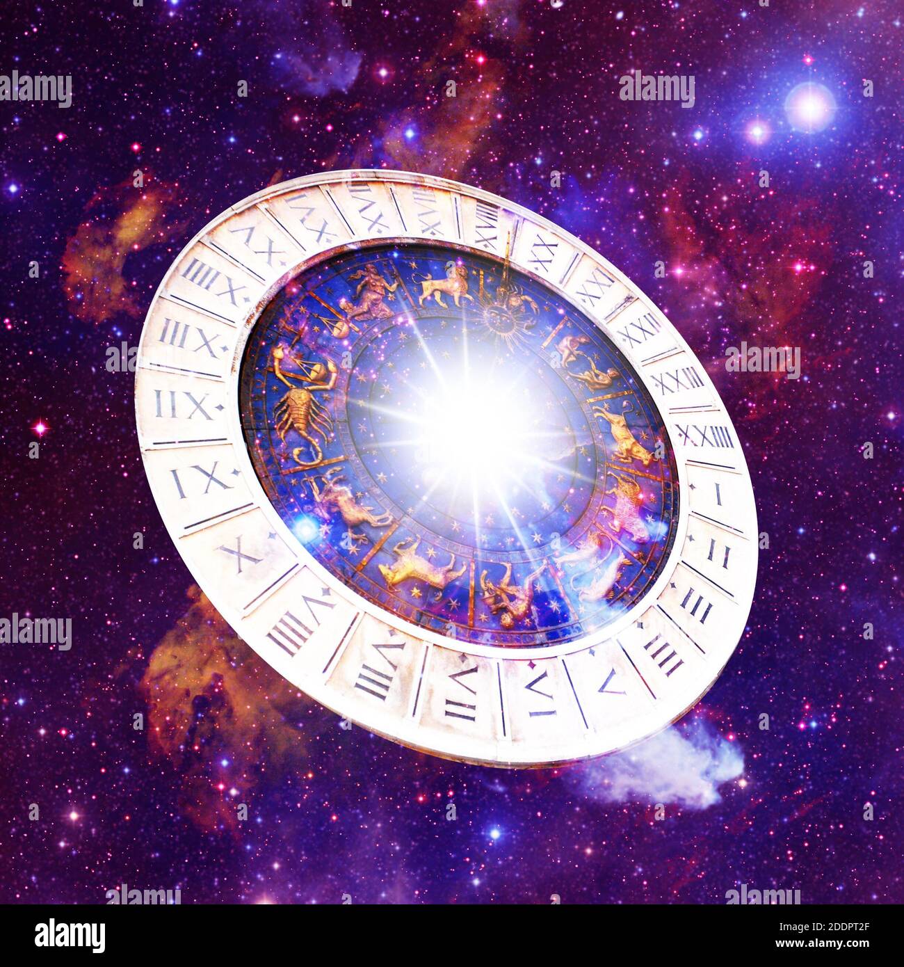astrology wheel with all signs of the zodiac Stock Photo - Alamy