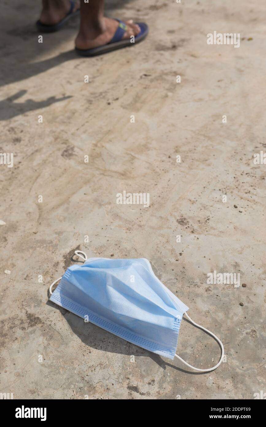 Mask on the floor hi-res stock photography and images - Alamy