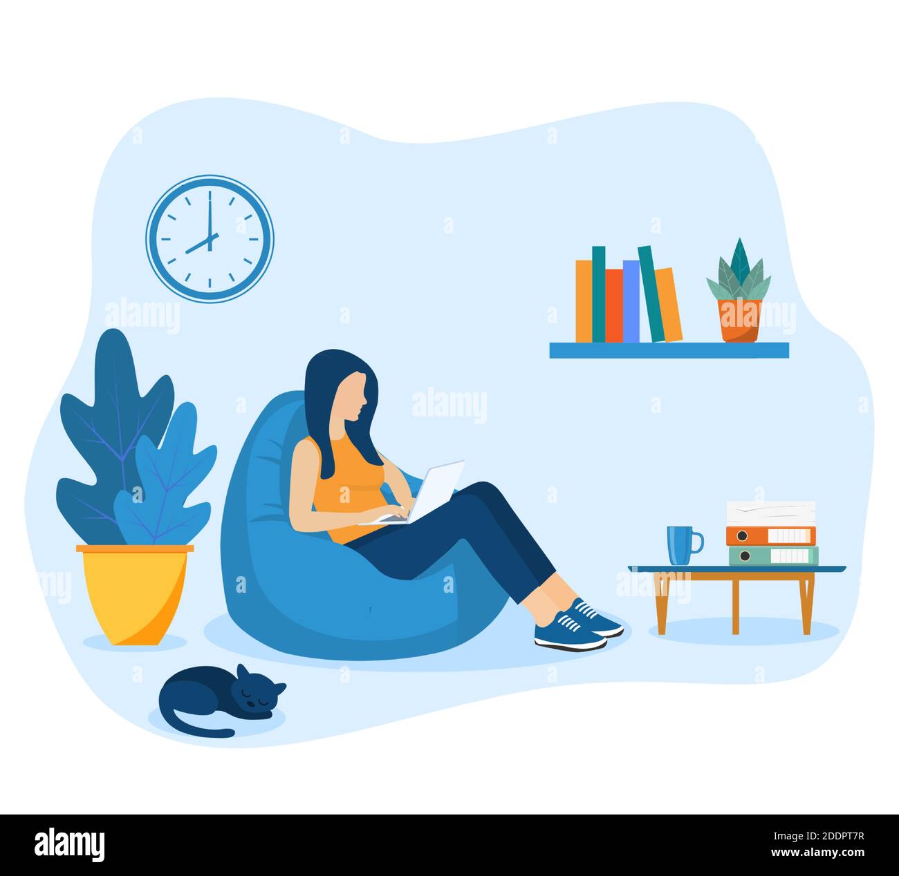 Person sitting on bean Stock Vector Images - Alamy