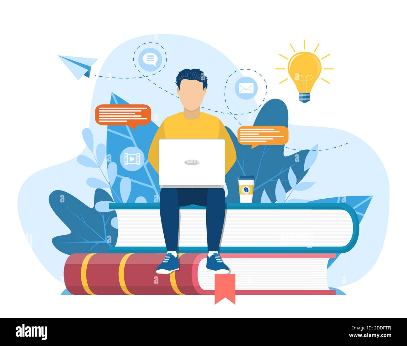 Man book sitting on Cut Out Stock Images & Pictures - Alamy