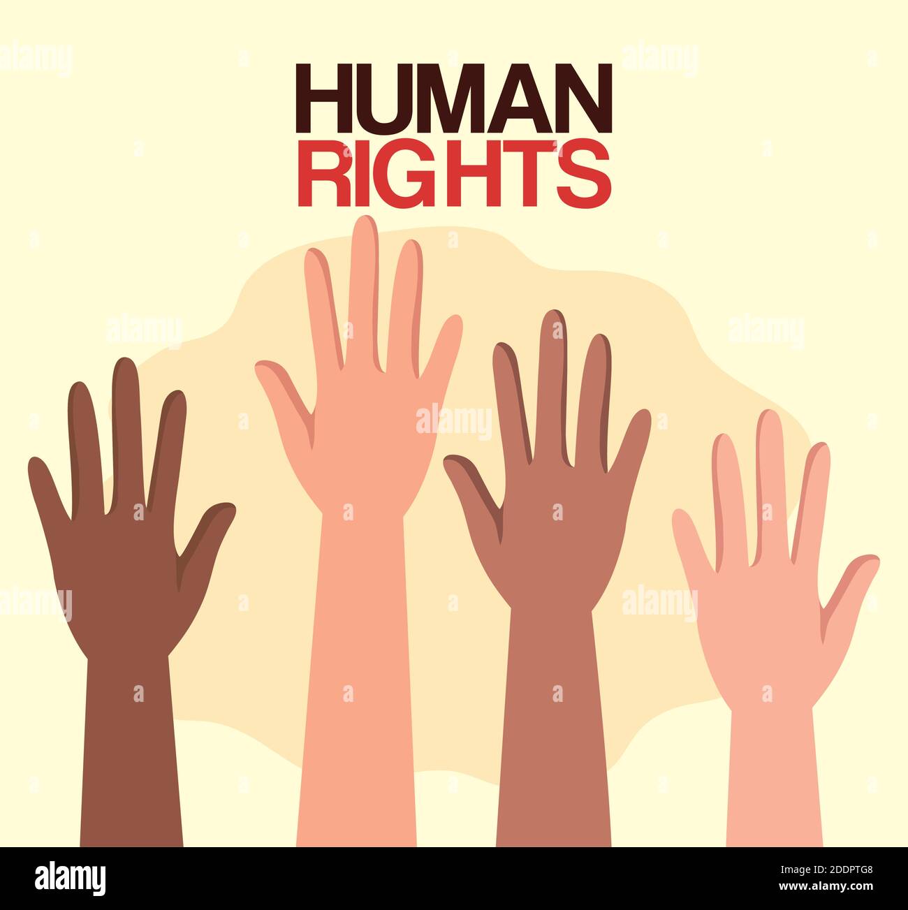 Human rights with hands up vector design Stock Vector Image & Art - Alamy