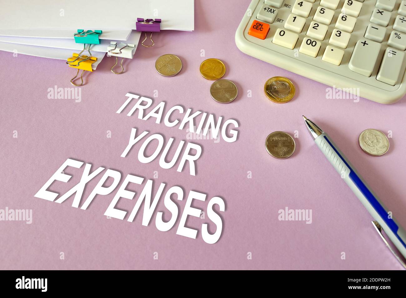 Business concept. Text - Tracking Your Expenses. Inspirational quotes ...