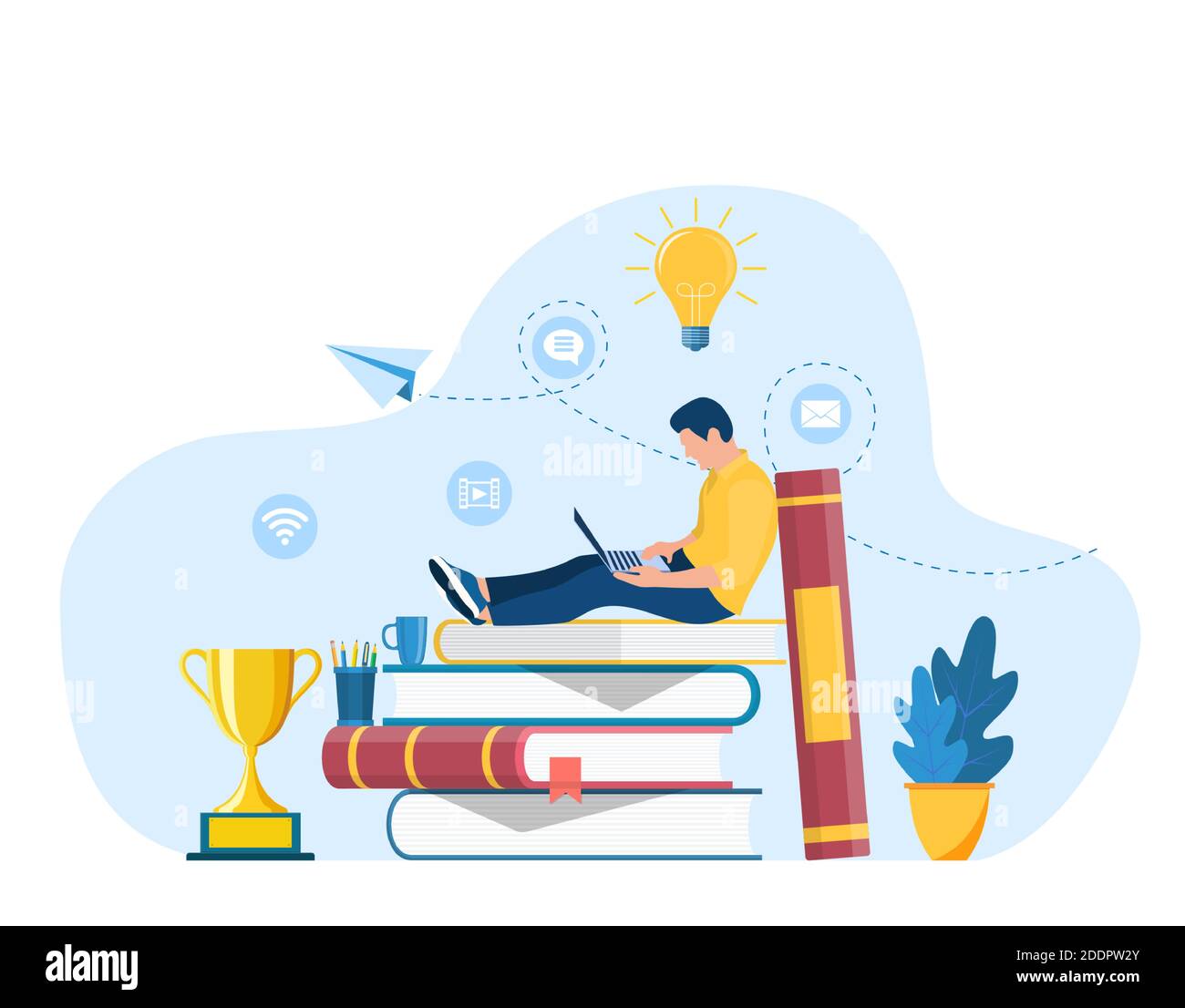 Man book sitting on Cut Out Stock Images & Pictures - Alamy