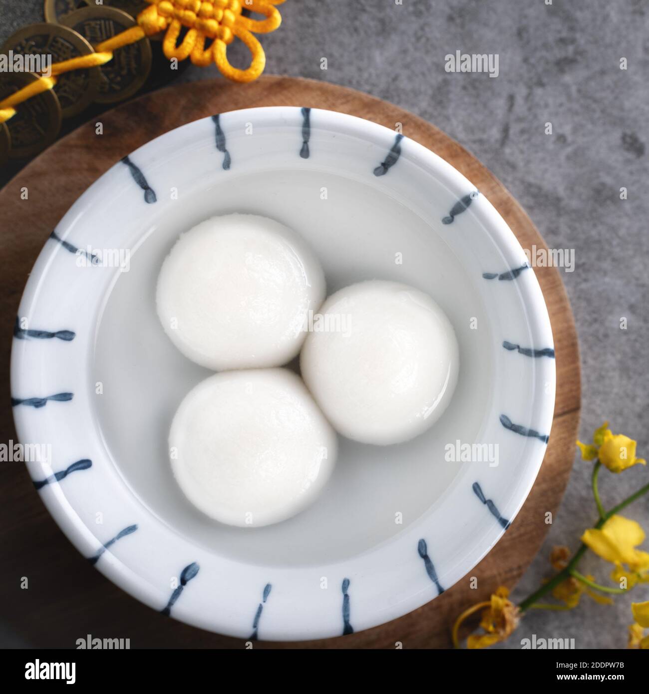 Top view of big tangyuan yuanxiao (glutinous rice dumpling balls) for ...