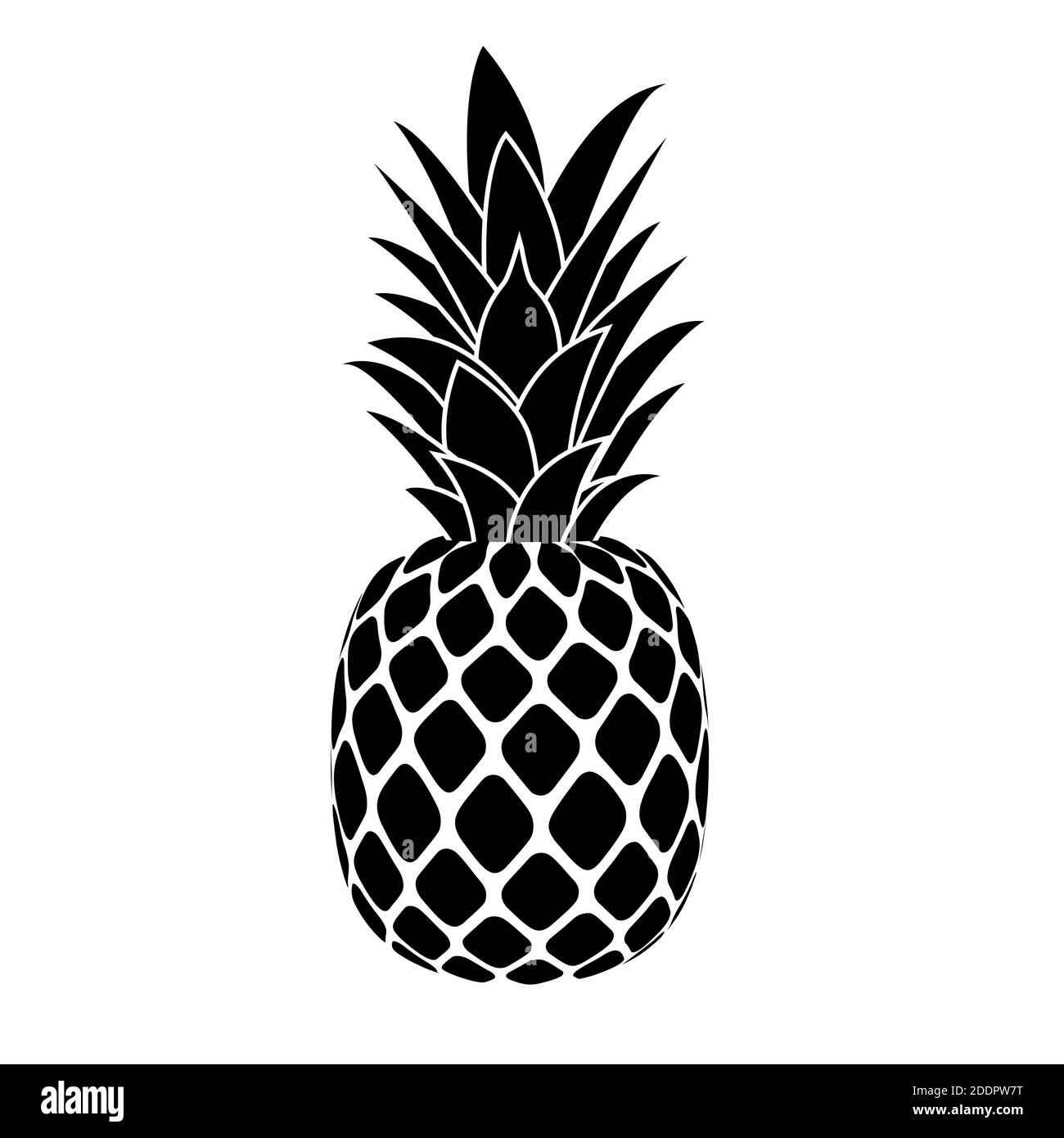 Pineapple icon illustration Black and White Stock Photos & Images - Alamy