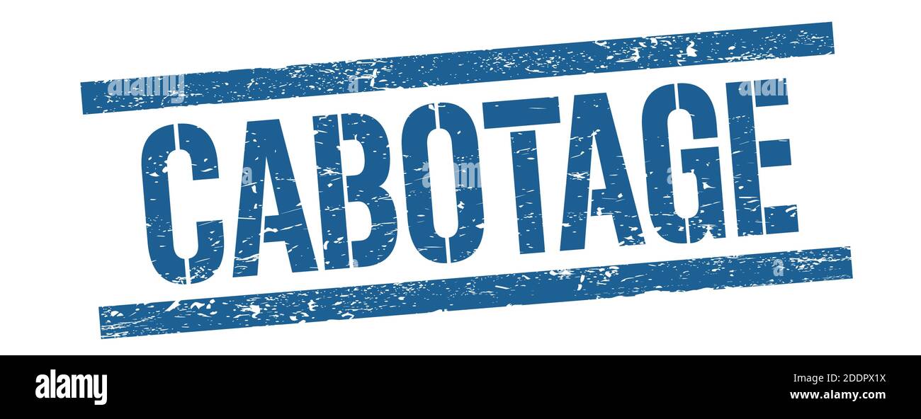 CABOTAGE text on blue grungy lines stamp sign Stock Photo - Alamy