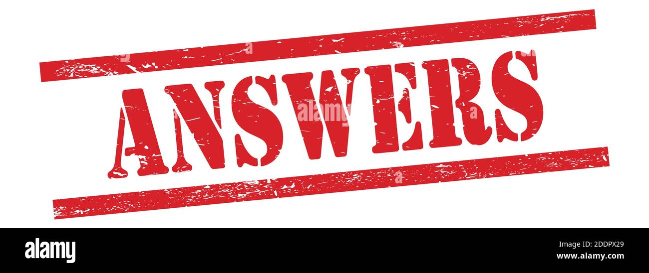 Answers stamp hi-res stock photography and images - Alamy