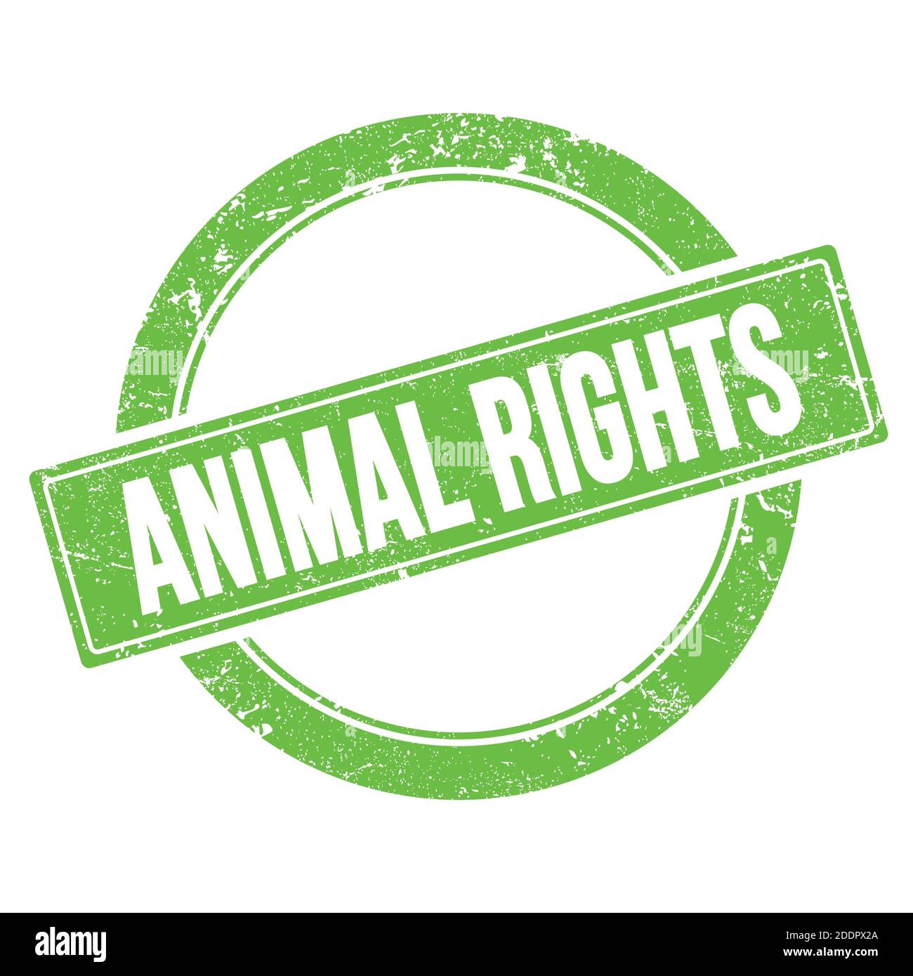ANIMAL RIGHTS text on green grungy round vintage stamp Stock Photo - Alamy