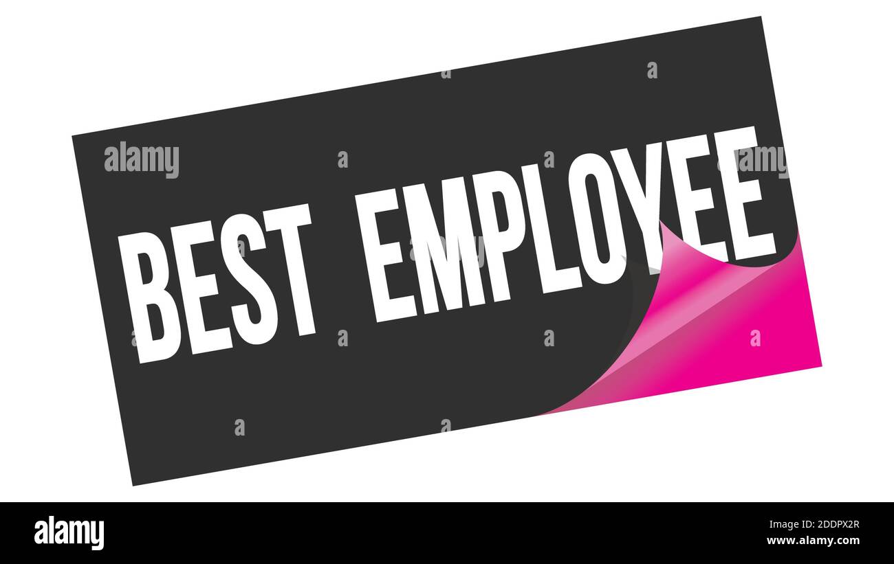 BEST EMPLOYEE text written on black pink sticker stamp Stock Photo - Alamy