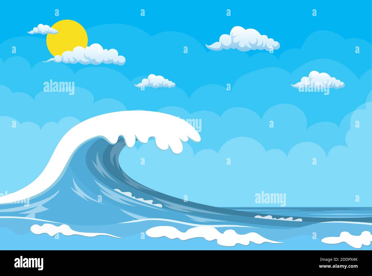 Big wave ocean surfing Stock Vector Images - Alamy