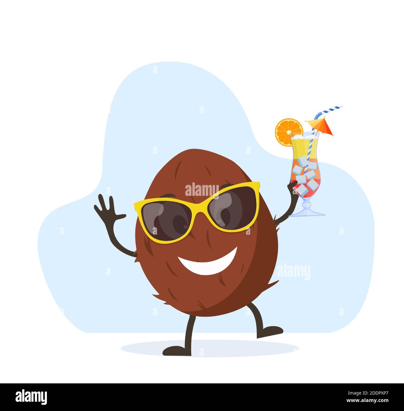 Cute and funny Coconut character Stock Vector Image & Art - Alamy