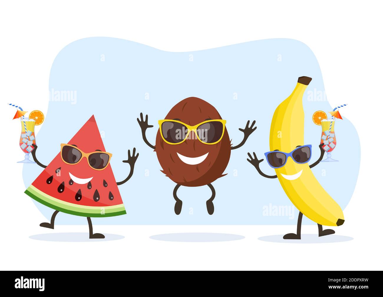 Summer coconut and watermelon cocktail Cut Out Stock Images & Pictures ...